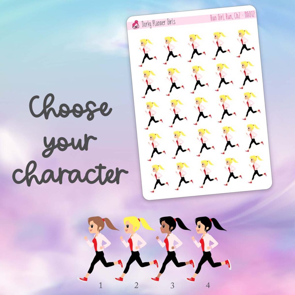 Run Girl Run Planner Stickers – Dorky Planner Girls