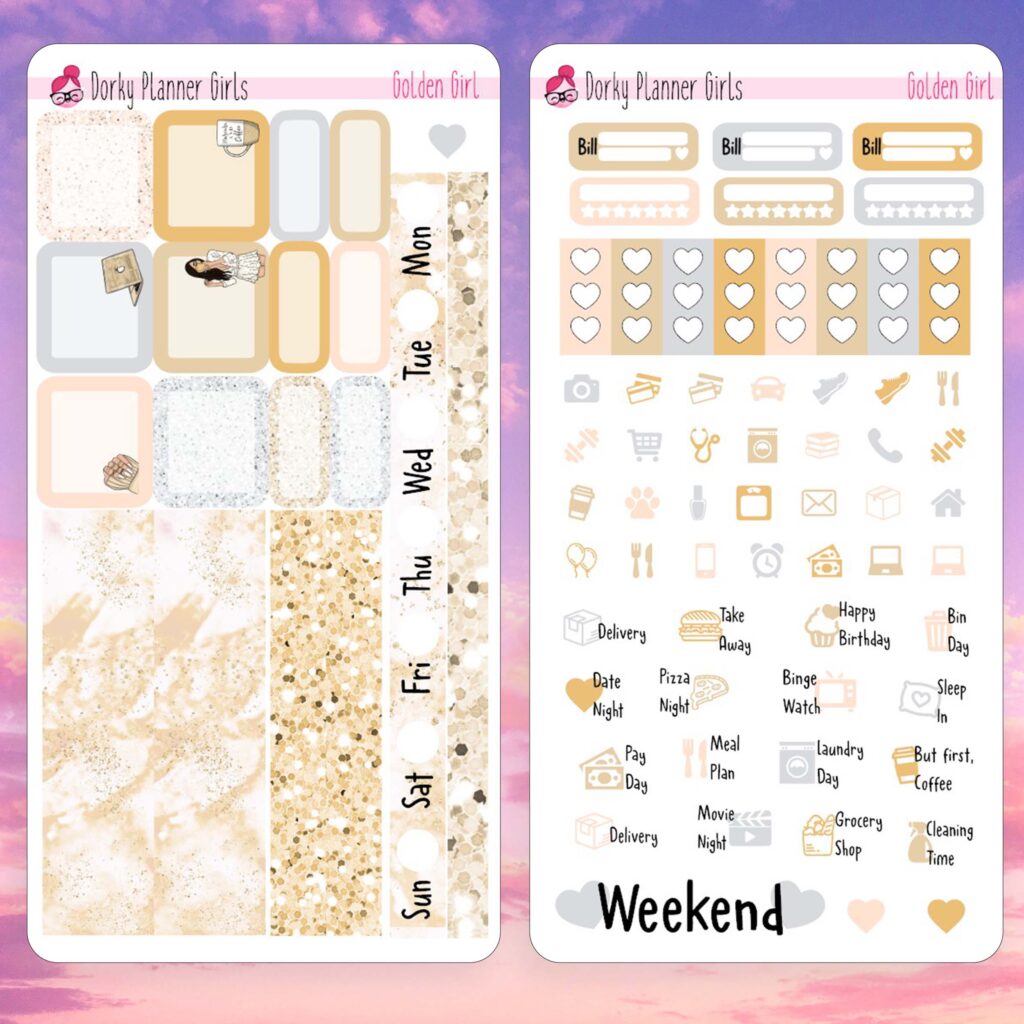 Golden Girl Weeks Kit – Dorky Planner Girls