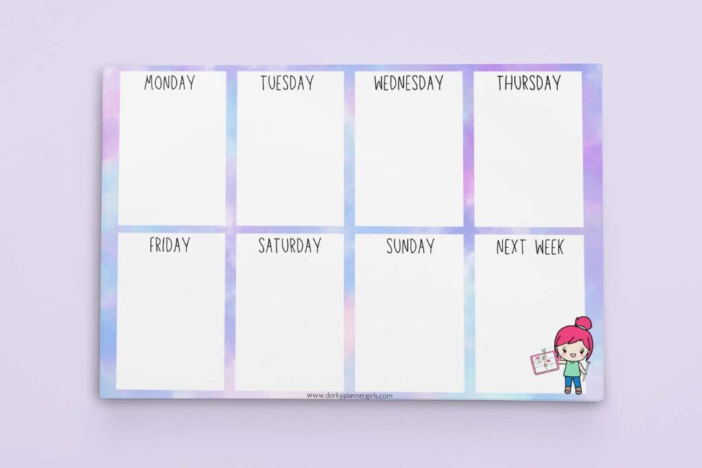 Weekly Plans Notepad – A5 – Dorky Planner Girls