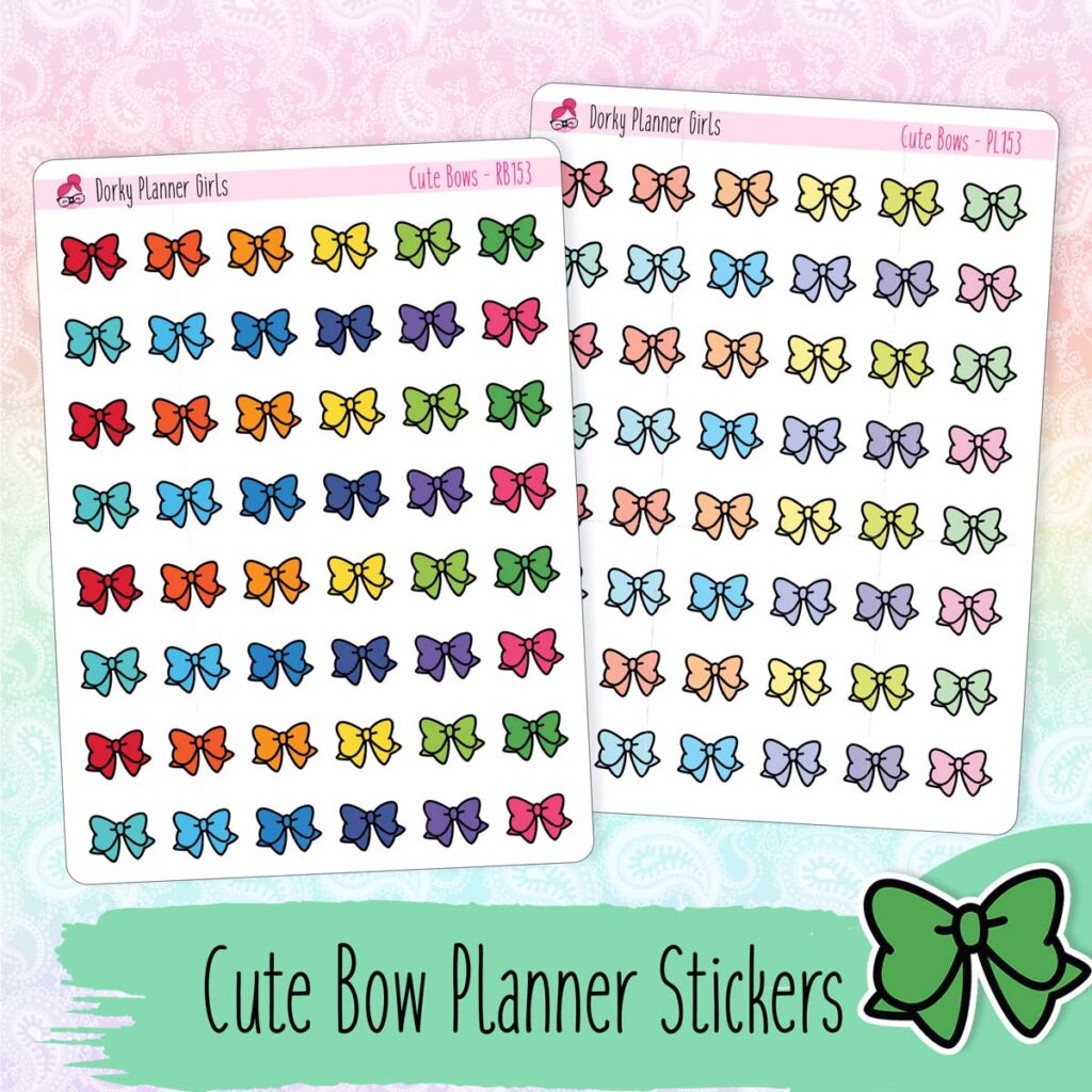 Cute Bows stickers – Dorky Planner Girls