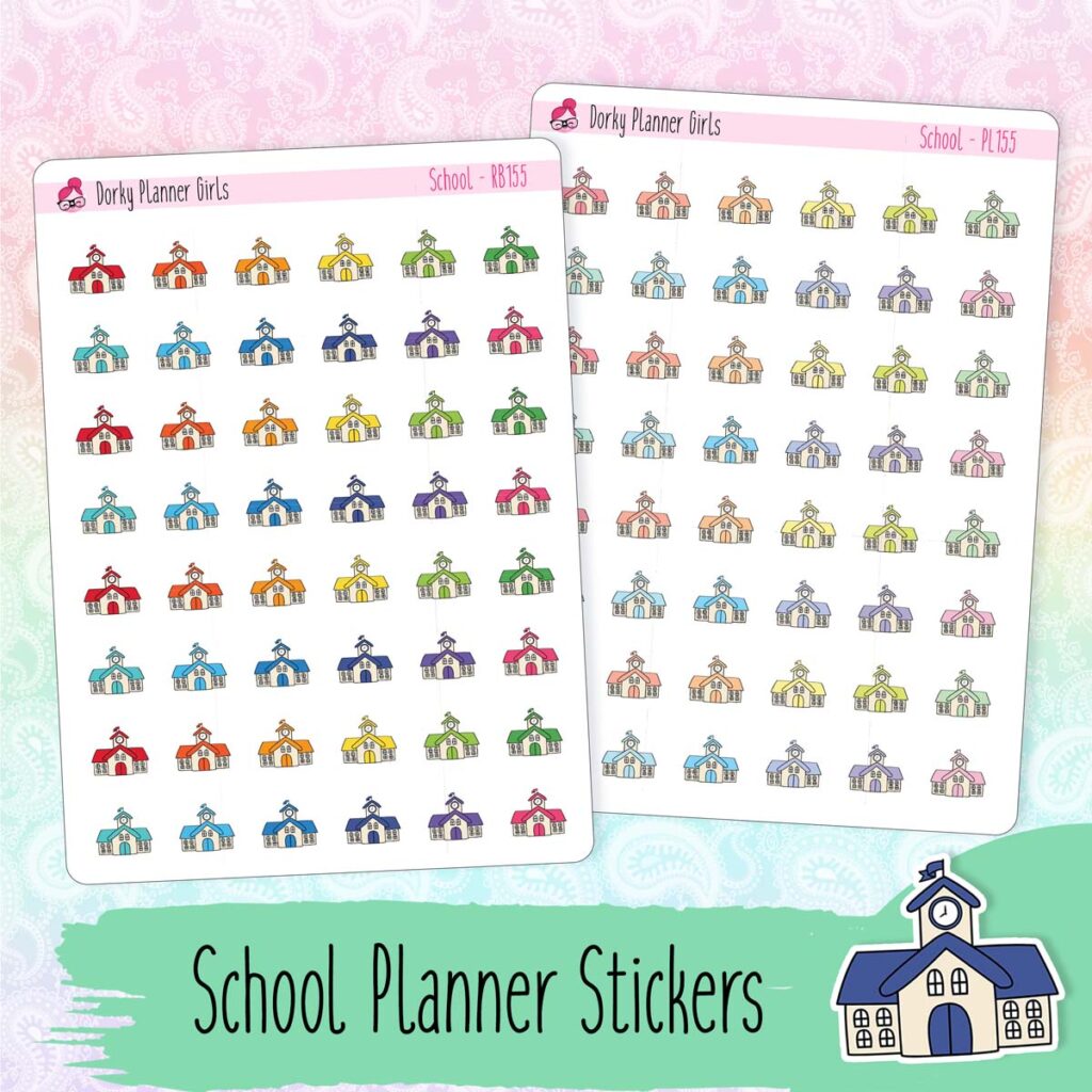 School Planner Stickers – Dorky Planner Girls