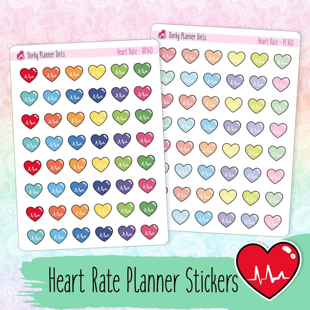 Heart Rate Stickers – Dorky Planner Girls