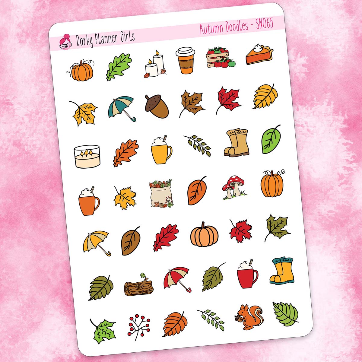 Autumn Doodles Planner Stickers – Dorky Planner Girls